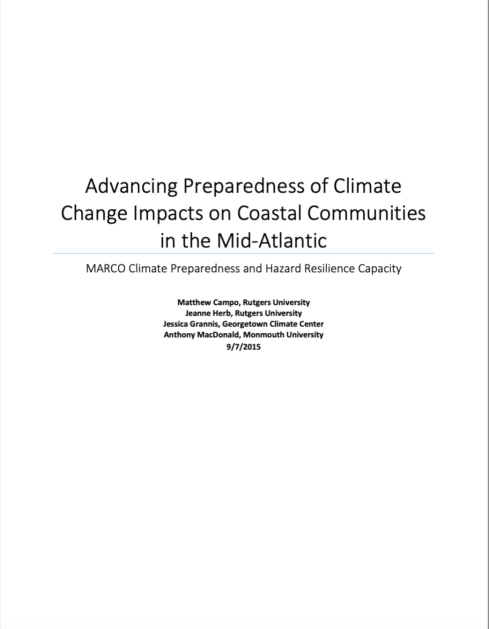 Advancing Preparedness of Climate Change Impacts on Coastal Communities ...
