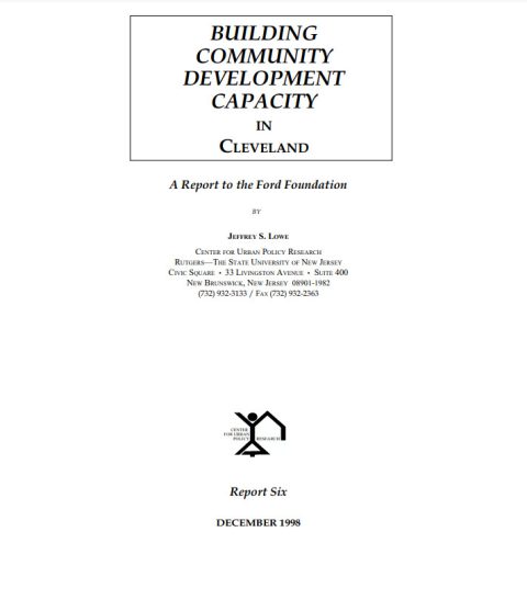 Building Community Development Capacity in Cleveland | Center for Urban ... Building Community Development Capacity in Cleveland | Center for Urban ...